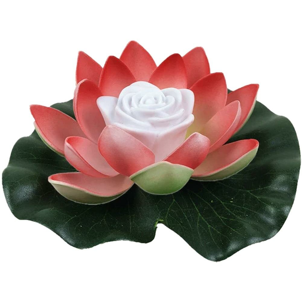 Декор в виде лотоса на Дивали, искусственный цветок лотоса из пенопласта, светодиодные светильники с эффектом воды для индийских храмов, украшения дома и на улице для вечеринок.