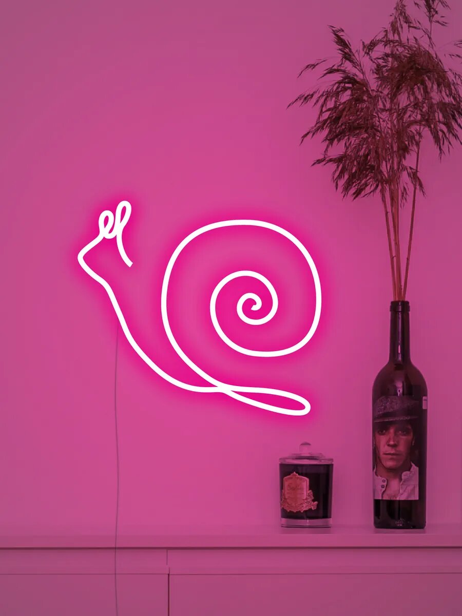 "Улитка" неоновая лампа, светильник
