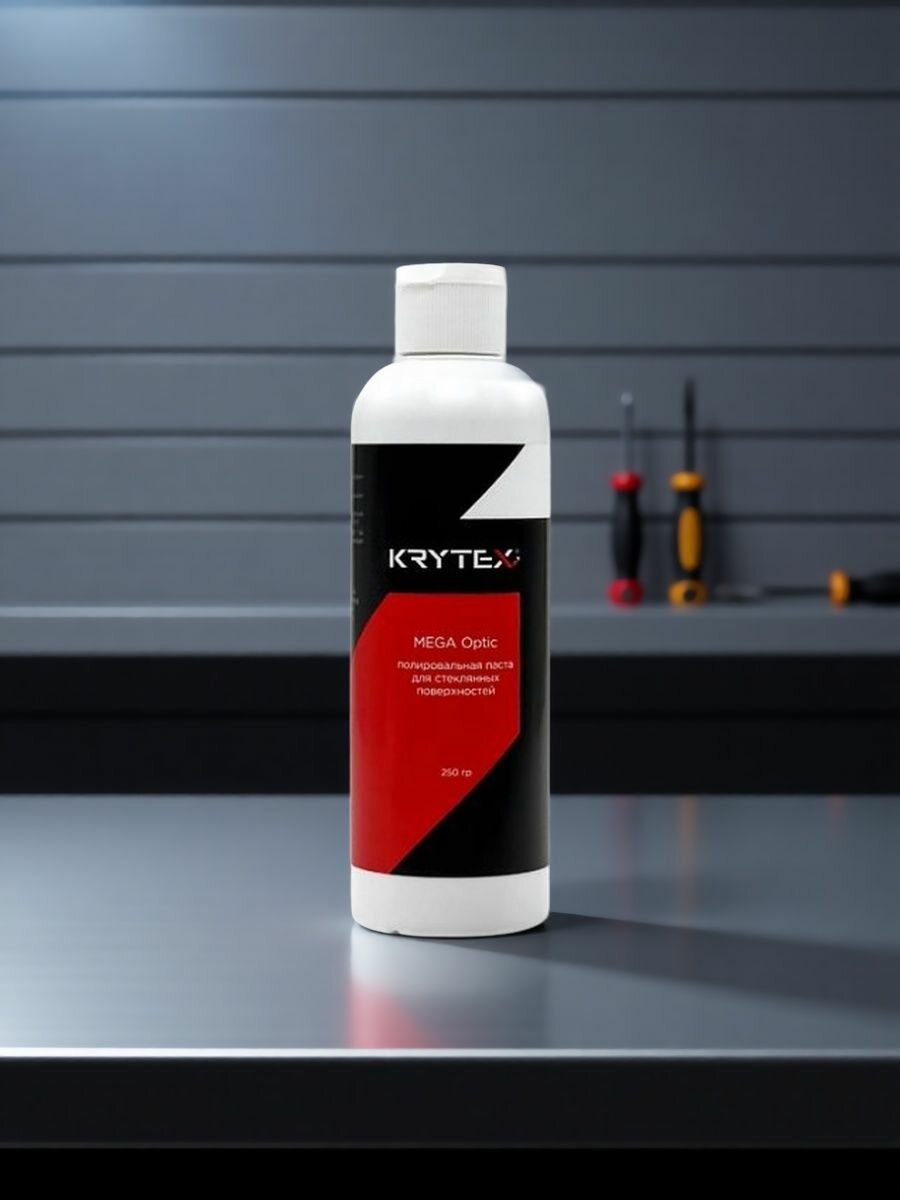 KRYTEX ECOCLEAN MEGA OPTIC Абразивная паста-очиститель для полировки стеклянных поверхностей, 250 гр