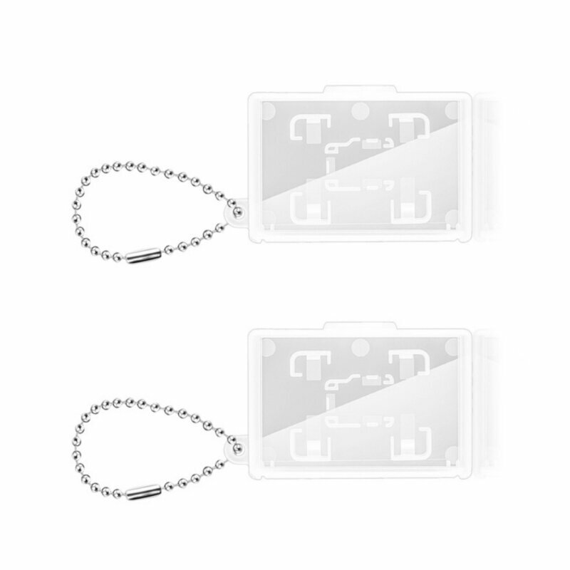 2шт Держатель Для Хранения Игровых Картриджей с Брелоком Защитный Чехол Карманный Держатель Для Карт Коробка Для Игровых Карт Коробка Для Хранения Карт