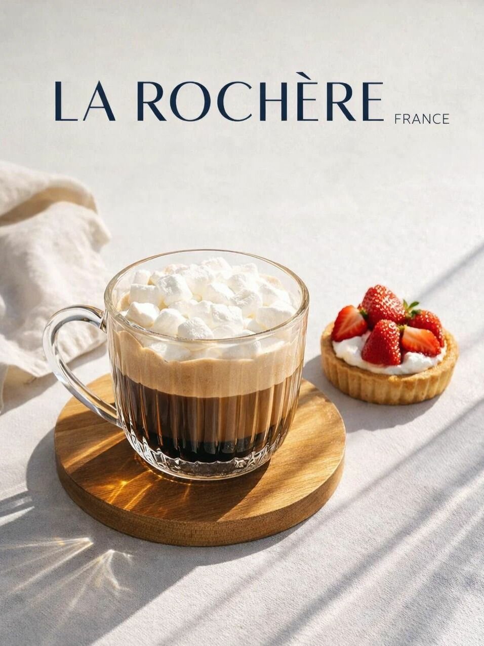 La Rochere кружка, чашка с ручкой "OUESSANT" 1 шт, 270 мл. Закалённое стекло, прозрачные.