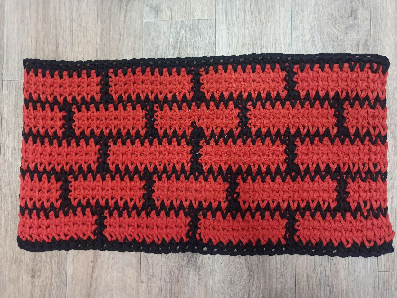 Эко коврик. Вязаный хлопковый ковер, ручной работы для гостиной, спальни, детской, прихожей, ванной и бани.