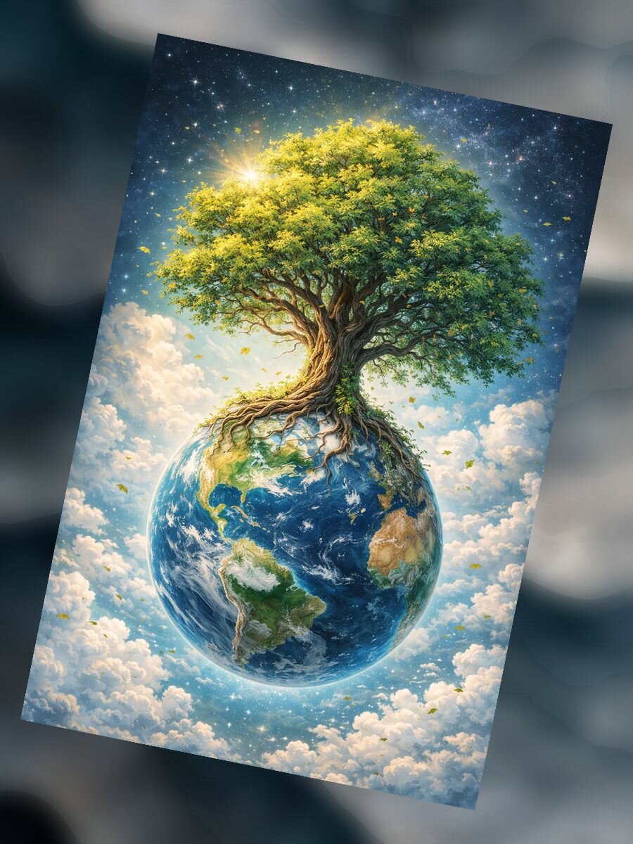 Постер "Дерево Земли", 29.7х42см, А3, глянцевый