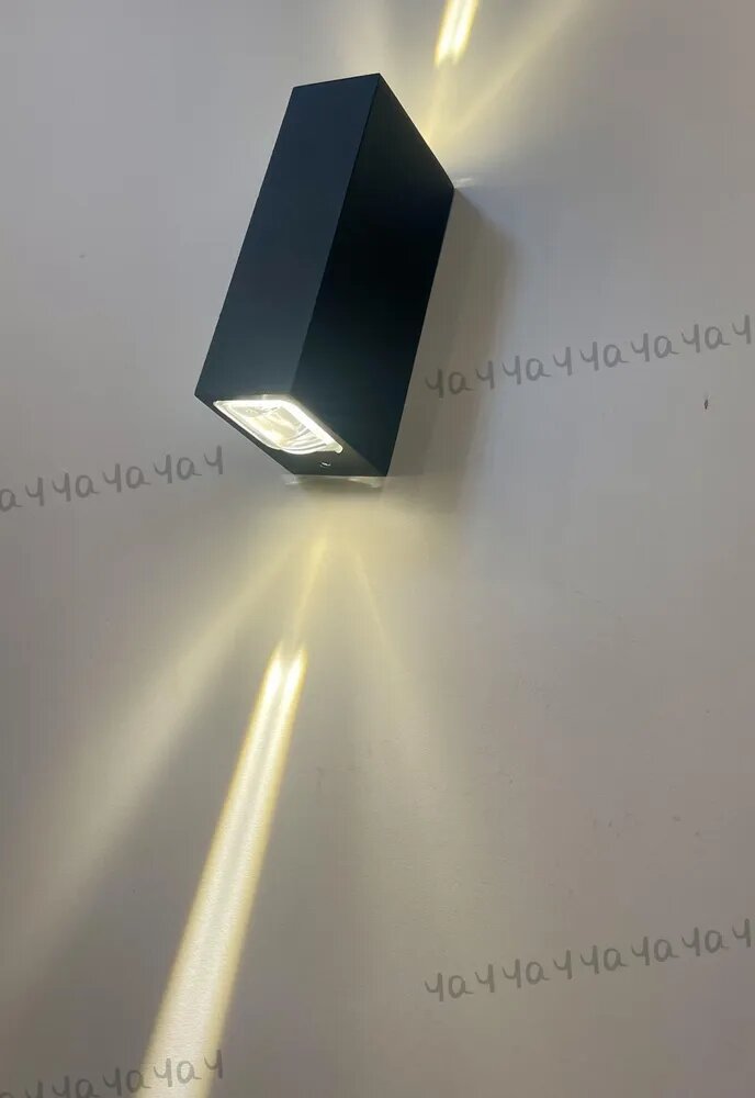 Настенный светильник LED 6 Вт, нейтральный белый, IP65, алюминий, черный, Flylight