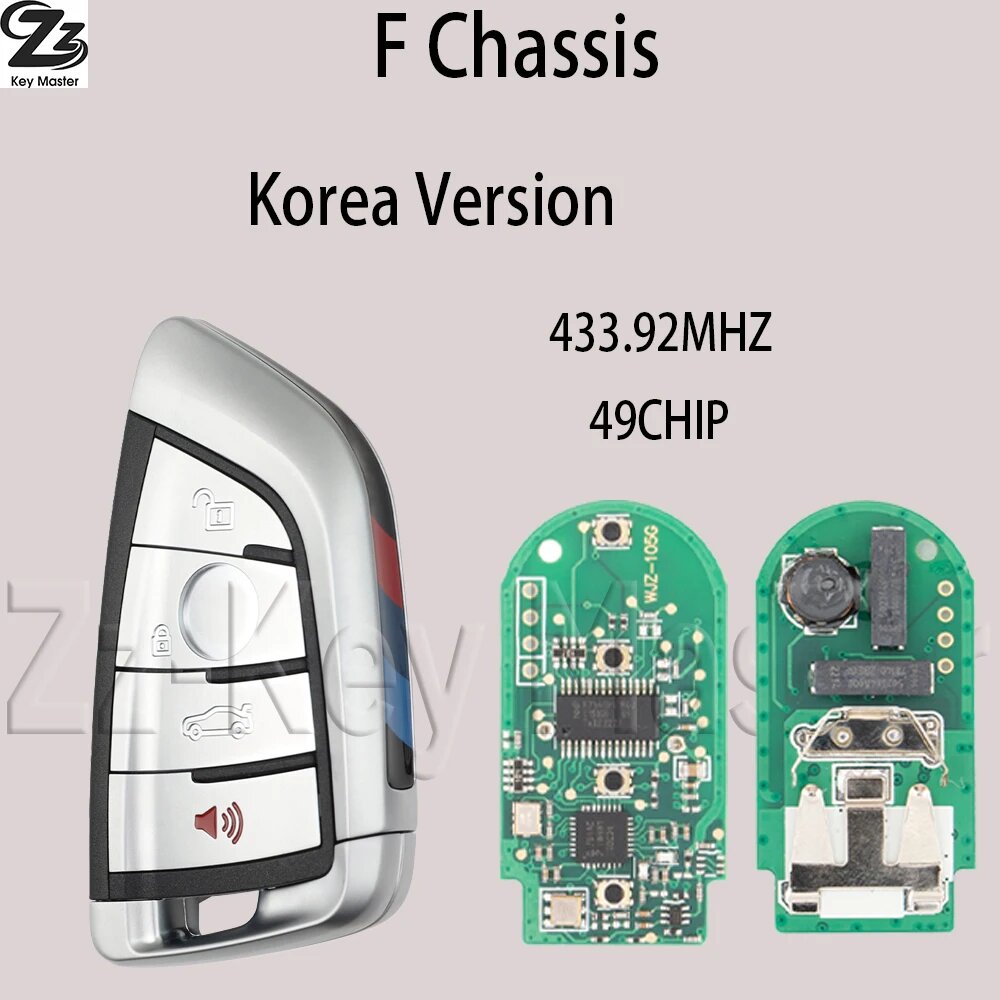 BMW ключ F шасси Korea 433.92MHz ID49 4BT 1688 KEY Silver