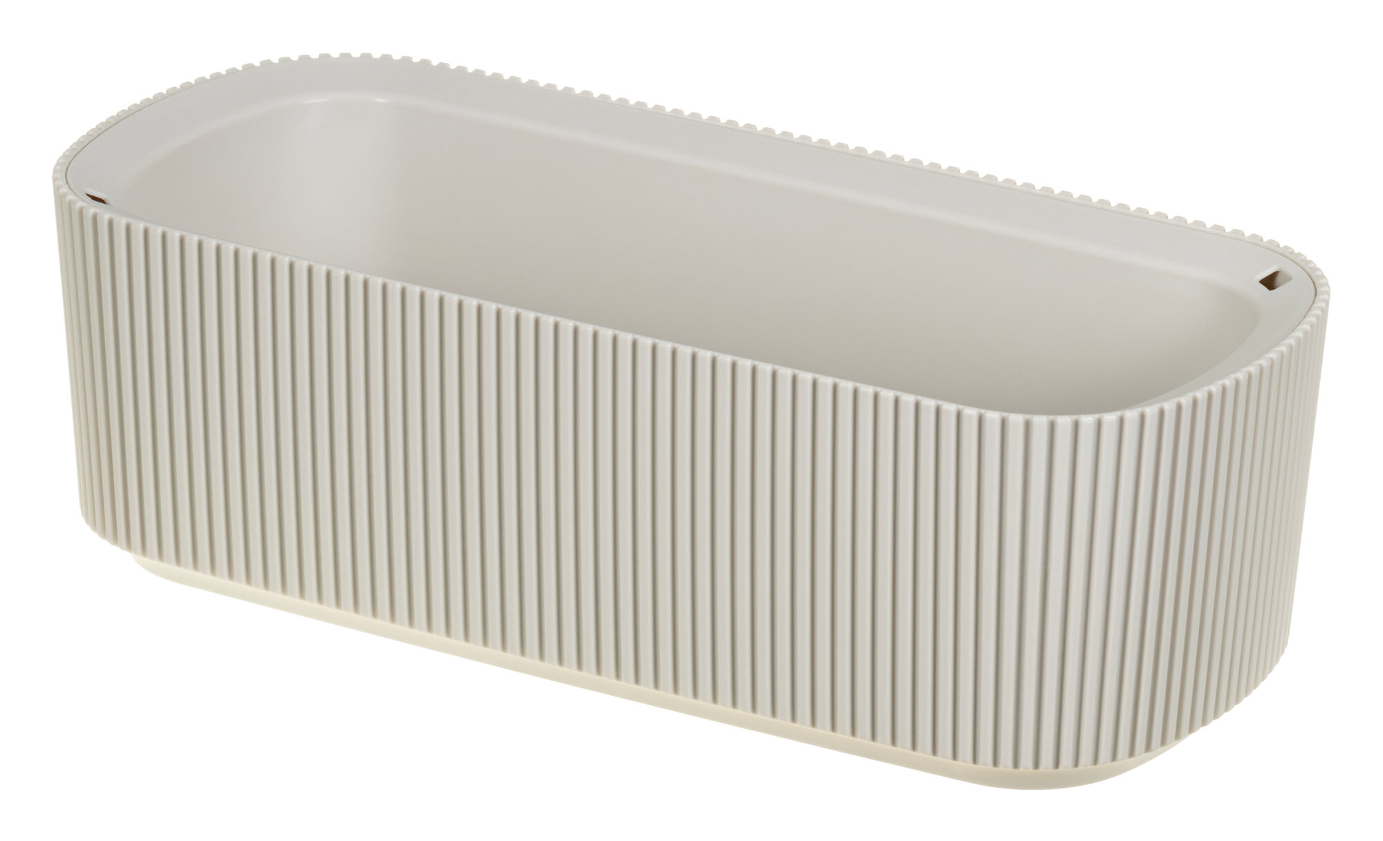 Кашпо Idea Стрип, двойное, овальное, 1.7л, 29x13x9.2см, кремовый