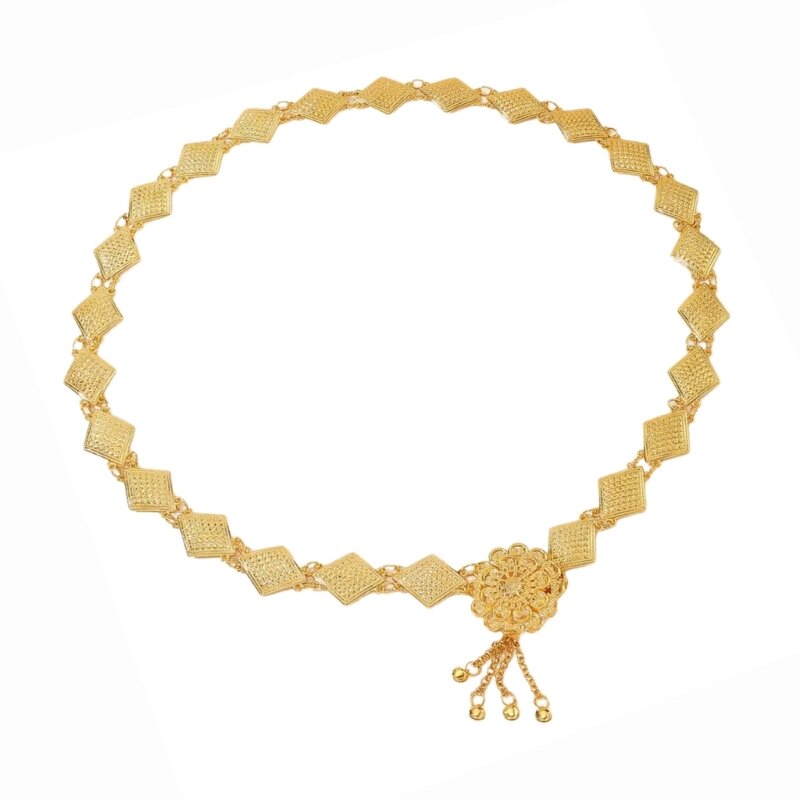 Блестящий Поясной Ремень Стильный Резной Цветочный Поясной Ремень-Цепочка Изысканная Цепочка Для Живота для Свадебной Поясной Цепи