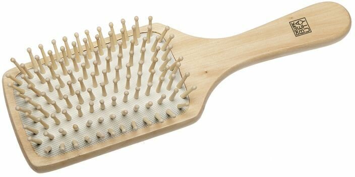 Расческа для волос массажная / Щетка для волос, с деревянным штифтом, Dewal Beauty, DBW435ECO