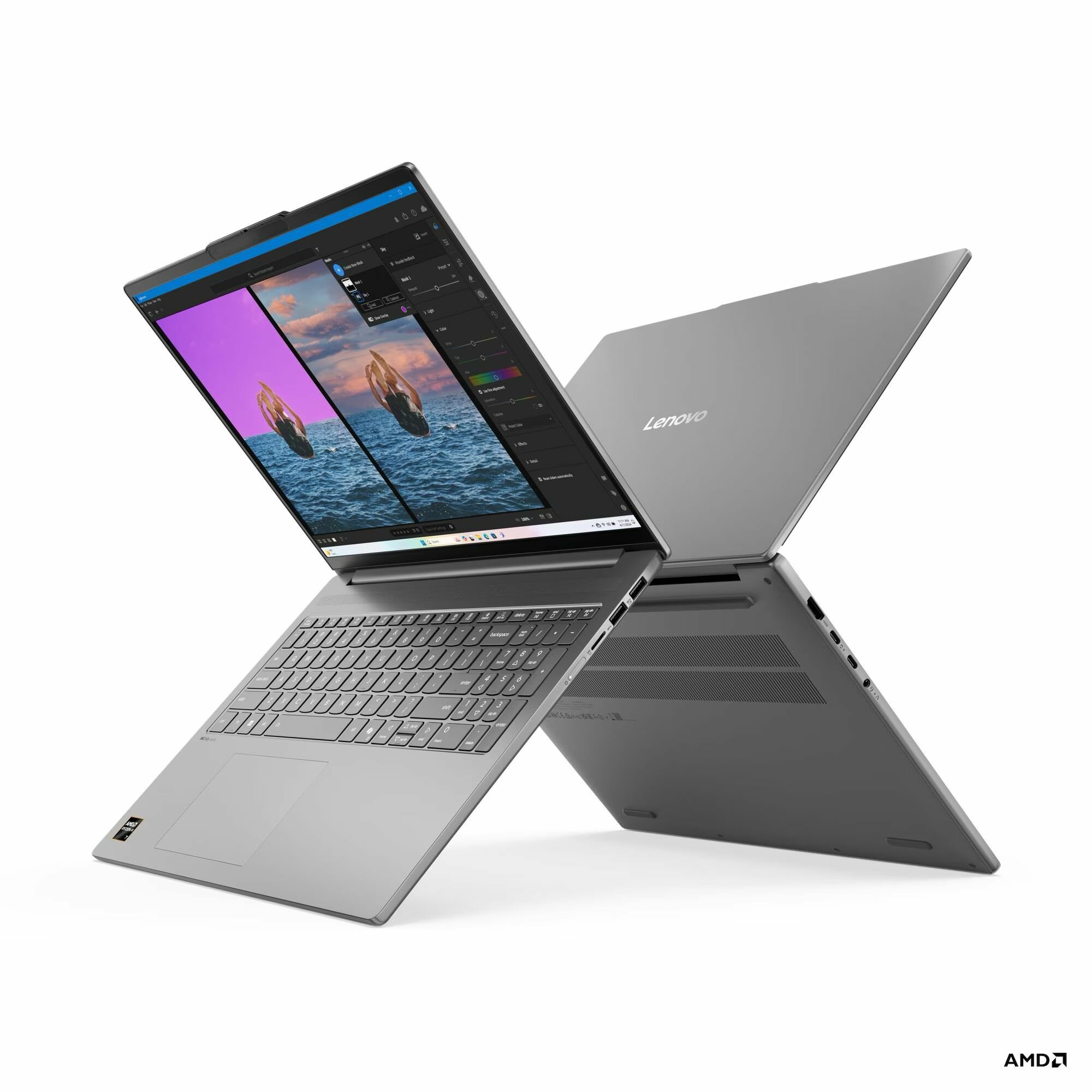 Ноутбук Lenovo IdeaPad Slim 5 16AKP10 16" OLED, Ryzen AI 5 340, 32GB, 1TB SSD, AMD Radeon, Без ОС, grey (83HY000SRK)