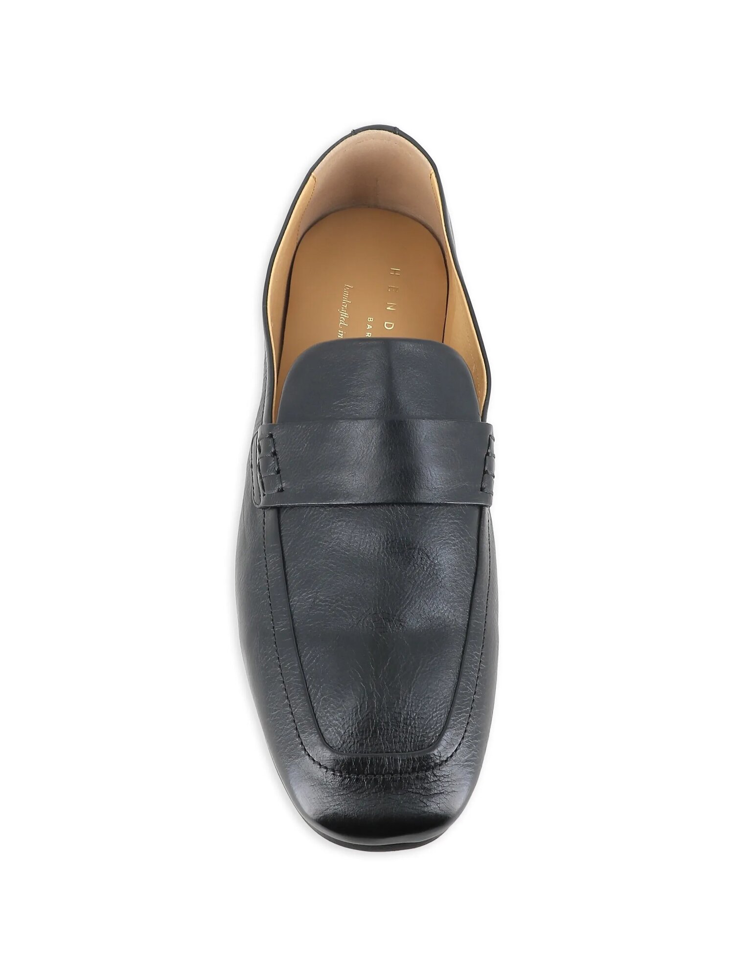 Лоферы HENDERSON BARACCO Square-toe leather loafers, размер 42, black/black — фото 1