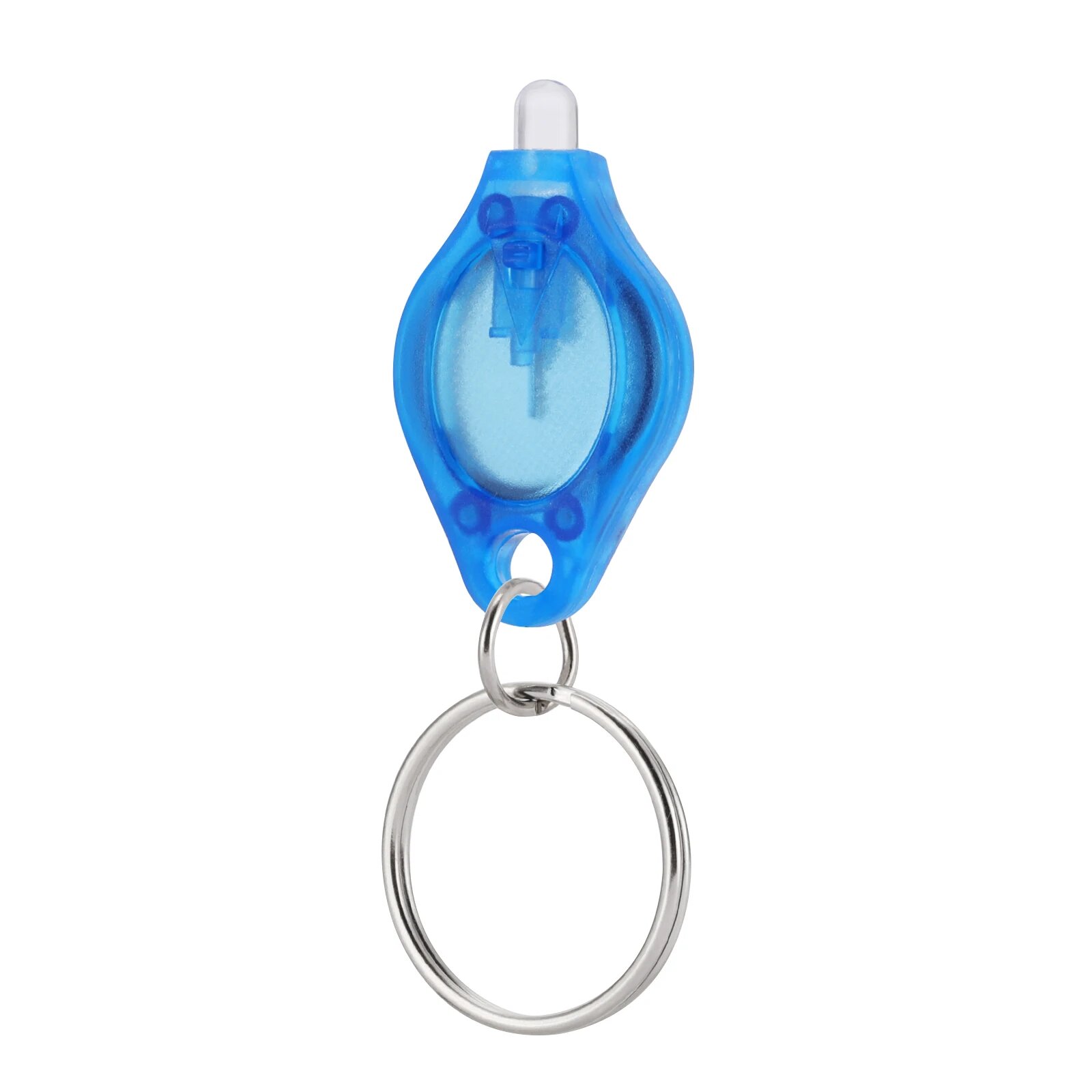 Alonefire Мини-фонарик-брелок LED разноцветный белый свет 5 PCS, Синий, Blue-White light