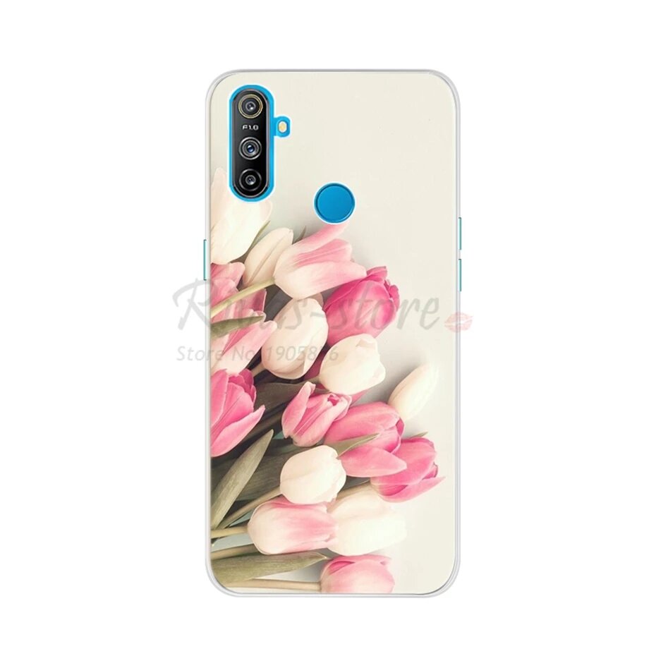 Чехол Realme C3, темно-красный, силикон