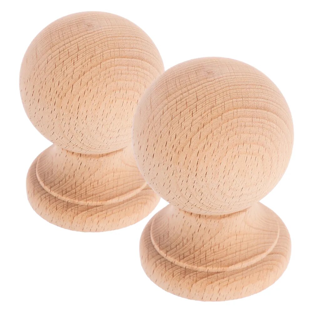 Декоративные столбики из массива дерева, натуральный цвет хаки, для домашнего интерьера, набор из 2 шт