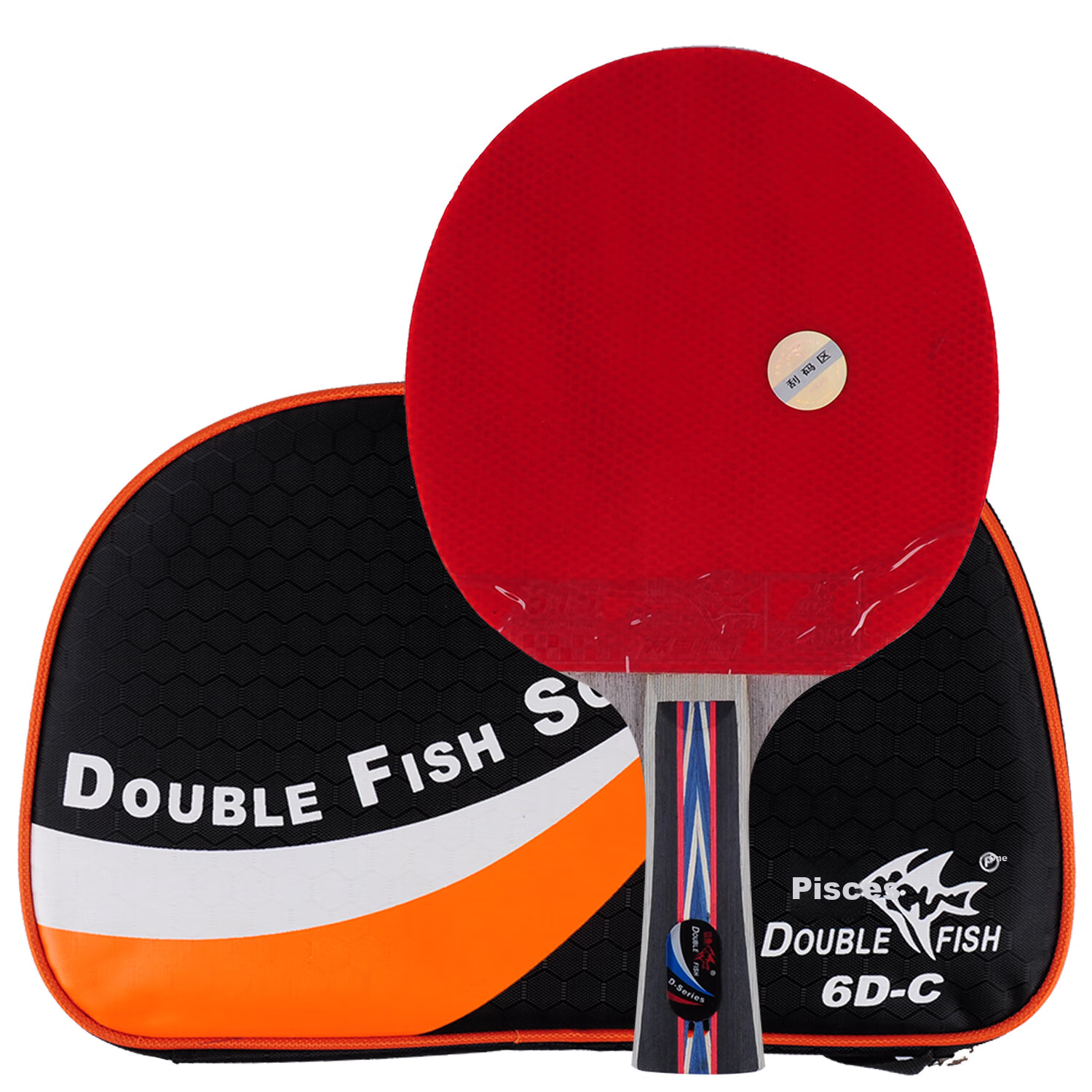 Таблица тенниса DOUBLE FISH 6-звездочная чистая древесина, прямой хват, 6D-C длинная ручка, с чехлом
