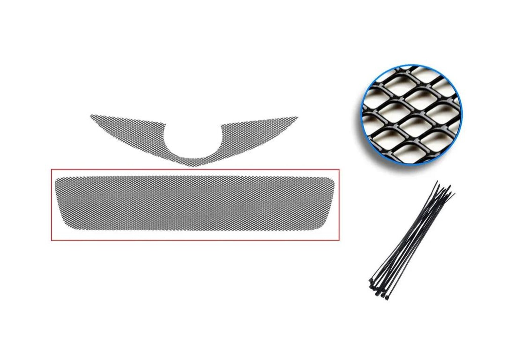 Защитная сетка радиатора для MAZDA 3 2006-2009 (I рестайлинг), низ, 1шт, седан