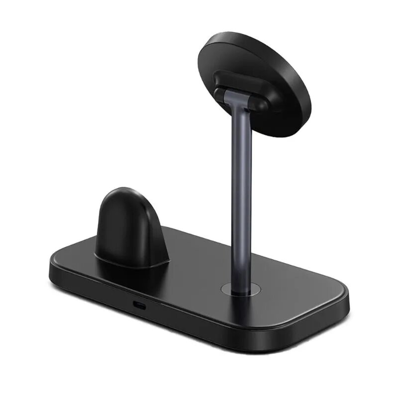 Док-станция для зарядки Apple Watch и iPhone 2 в 1, беспроводная, черный, ABS + цинковый сплав, Type-C