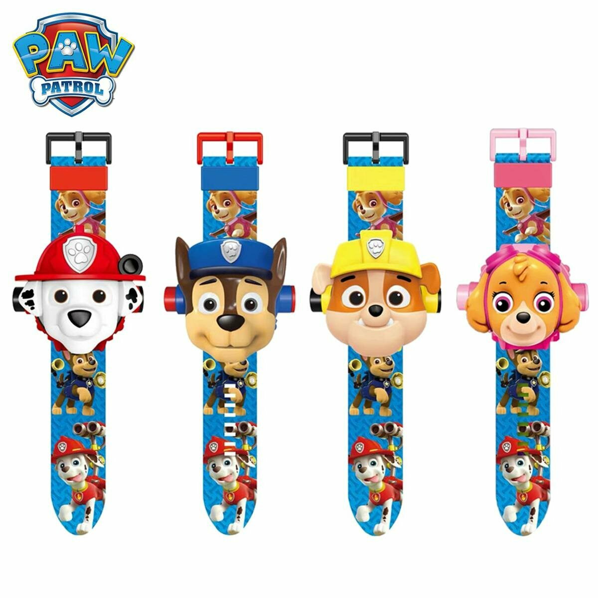 Игрушечный набор Paw Patrol, цифровые 3D-проекции, часы, собака, щенок, Patrulla Canina, аниме-фигурки, модель, игрушка,