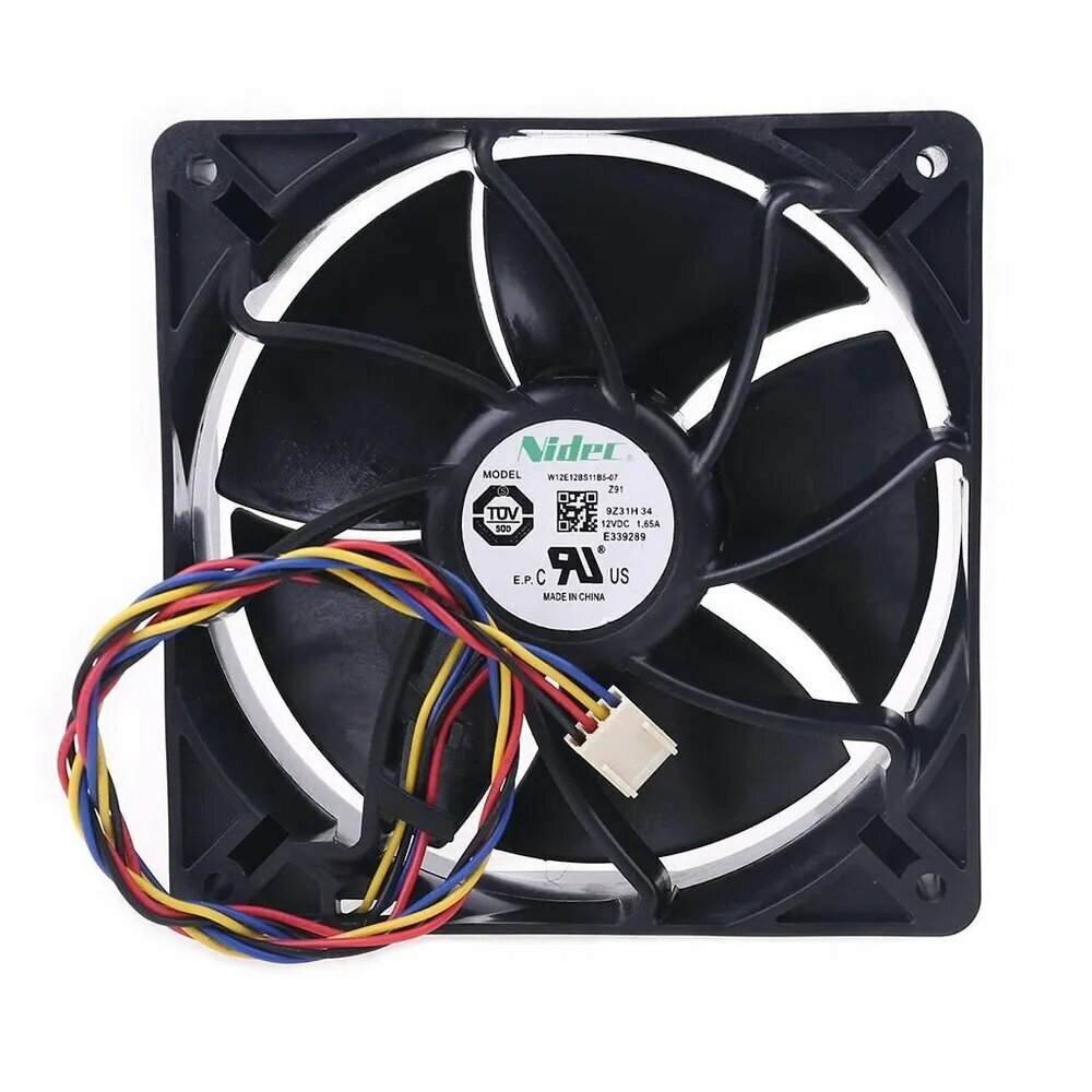 Замена W12E12BS11B5-57 для Nidec 12038 DC12V 1.65A PWM вентилятор охлаждения 12см 6000 об/мин S7 S9 вентилятор 4 провода ремонт