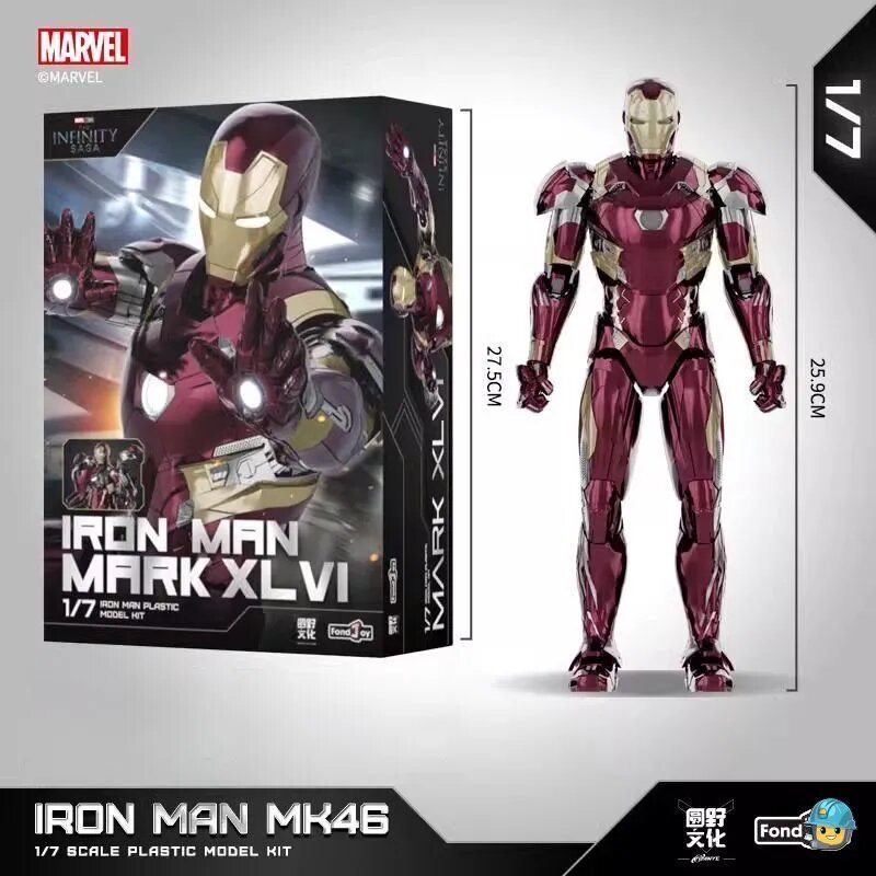 Fondjoy 1/12 Mark46 Железный человек Сборная модель Игрушка для мальчиков из ABS пластика