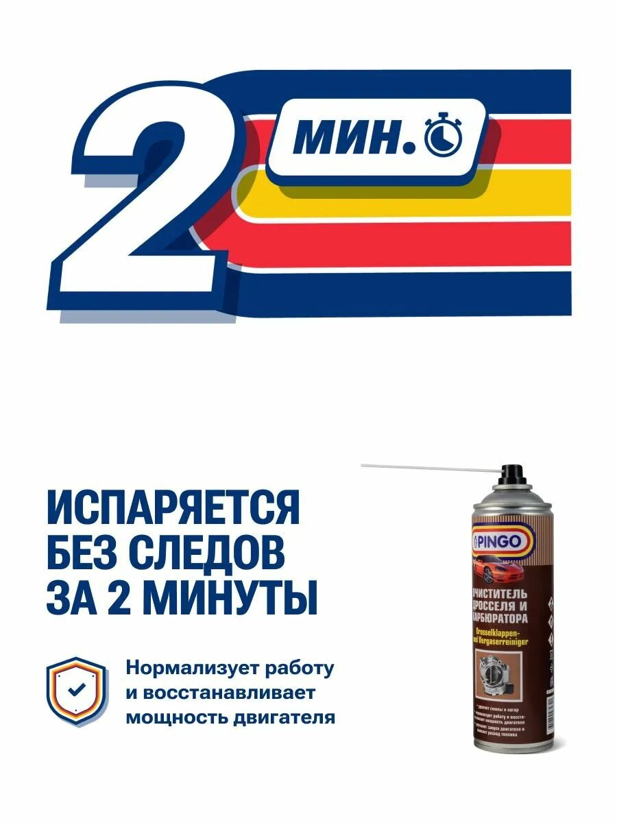 Очиститель дросселя и карбюратора PINGO аэрозоль, 500 мл 85020-2