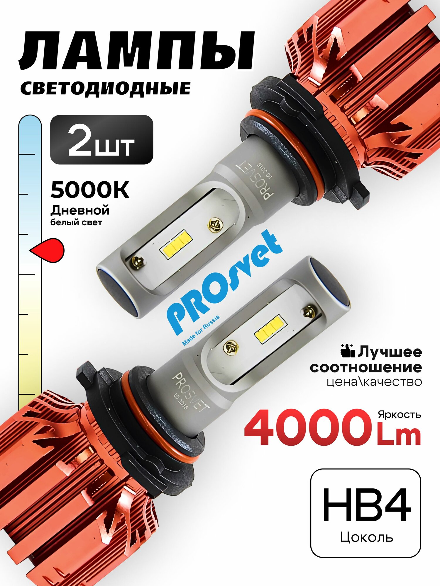 Светодиодные лампы HB4 led PROsvet S3 (комплект 2шт)
