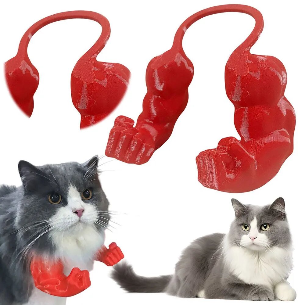 Игрушка для рук с мышцами кошки, рука с 3D-принтом на шее, Костюм для косплея домашних животных