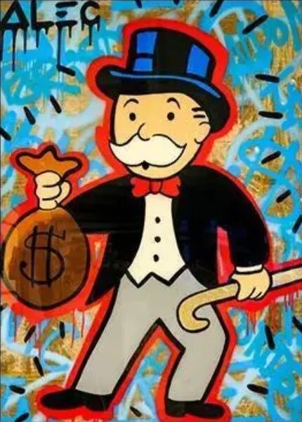 Печать на холсте Alec Monopoly 50x70см, PF54406