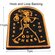 Патч вышитый LIBERWOOD с черепом, 11x7 см, hook loop back