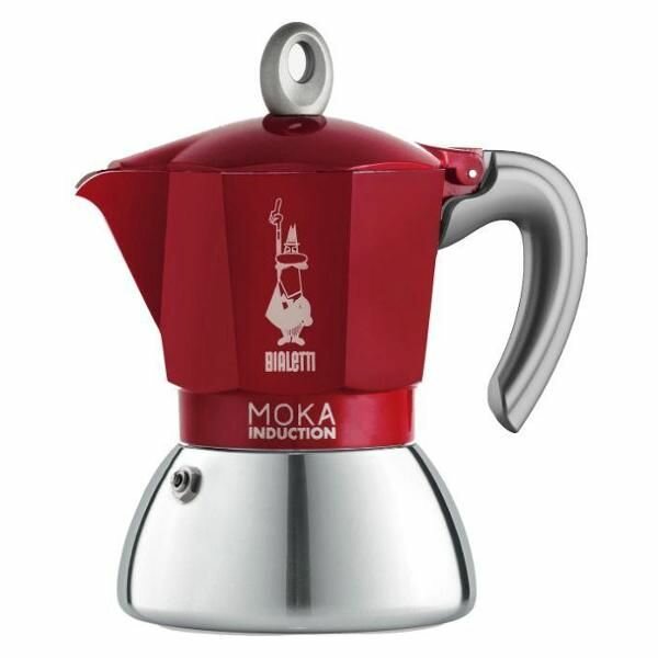 Кофеварка гейзерная Bialetti Moka Induction 6946 красная