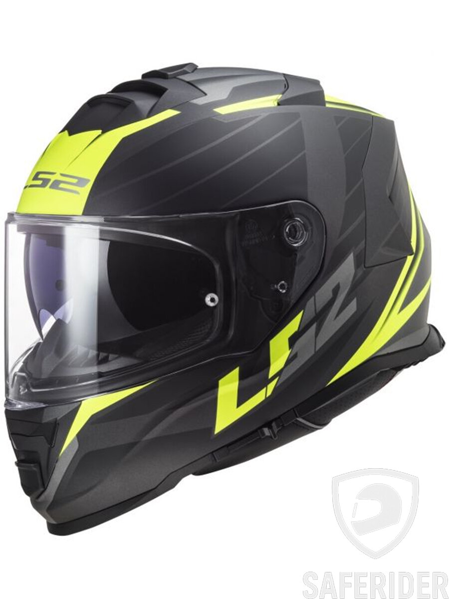 Мотоциклетный шлем LS2 FF800 Storm интегральный ECE 22.05 с солнцезащитным визором и съемной моющейся подкладкой