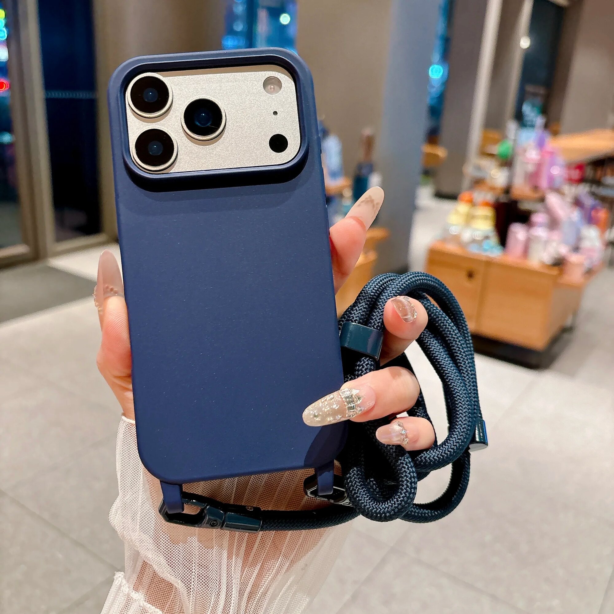 Цветной Силиконовый Чехол Для iPhone 18/17/16 Pro Max Plus Air iPhone17 Pro, Синий, Dark Blue