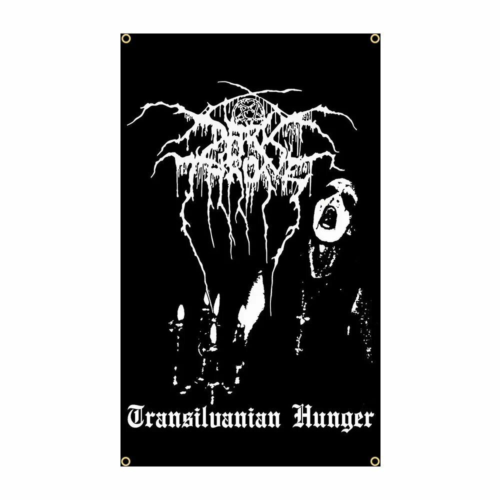 Флаг Darkthrone Transylvanian Hunger, 90x150 см, черный