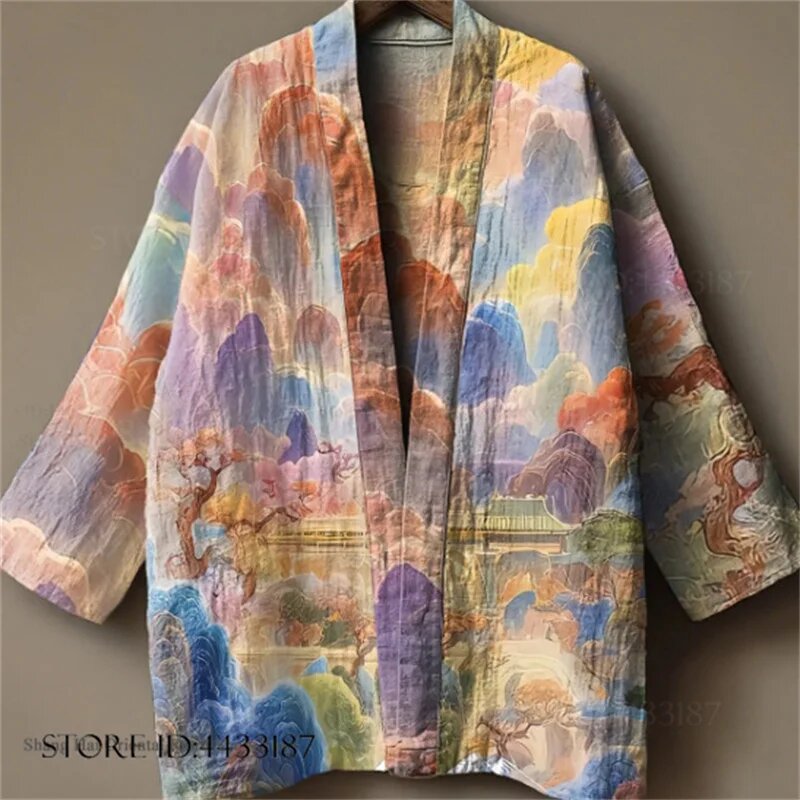 Мужской кимоно кардиган винтажный, XL, Kimono Cardigan 35