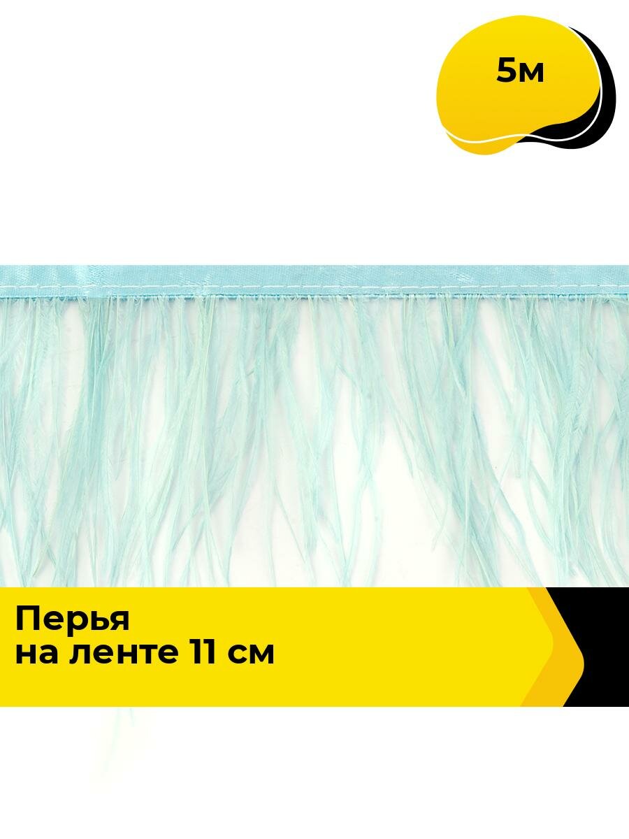 Перья кант перо (перья на ленте) для рукоделия и шитья, 5 м