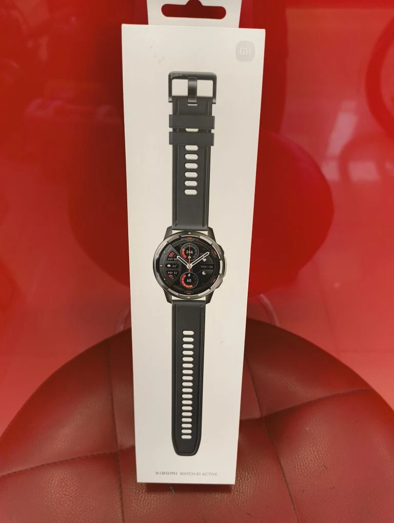 Смарт-часы Xiaomi Watch S1 Active, для России, 42мм, черный космос с зелёным ремешком — фото 1