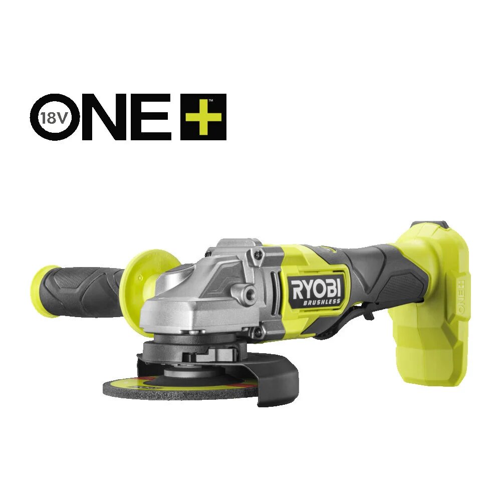 УШМ Ryobi RAG18BL-0 ONE+ HP, бесщеточный двигатель, 125мм, 9200об/мин