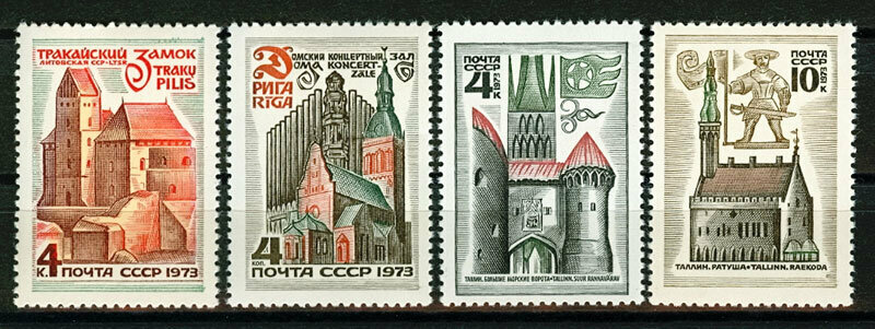 СССР, 1973. (4296-99) Архитектурные памятники Прибалтики