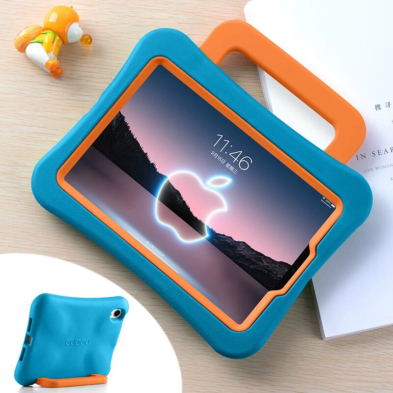 Подходит для 2024 новых iPad 9 мультфильмов 10,2 дюйма, детский защитный чехол 8-го поколения 7, материал mini6EAV,