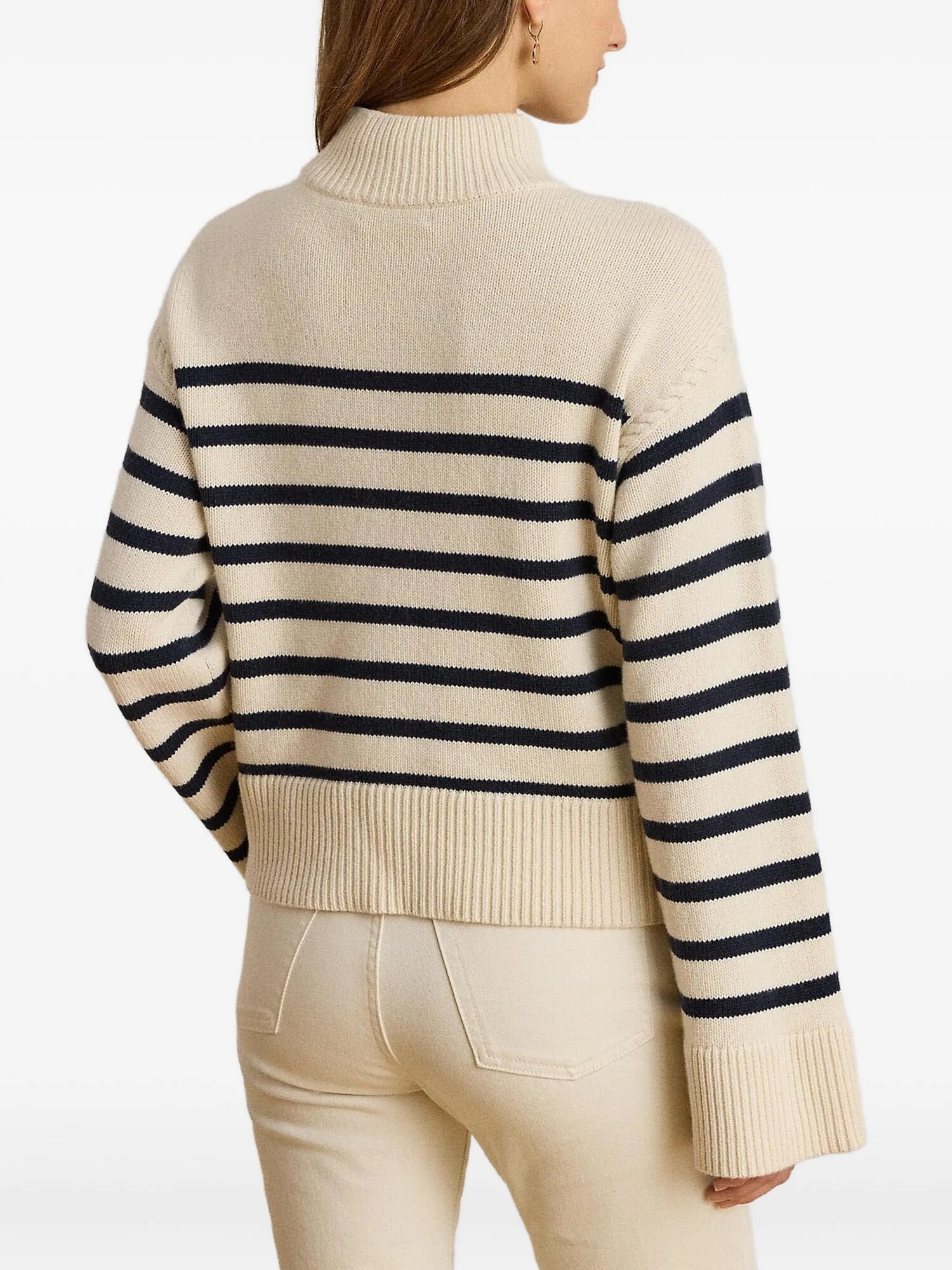 Свитер Lauren Ralph Lauren Striped mock-neck sweater, размер 44 — фото 1