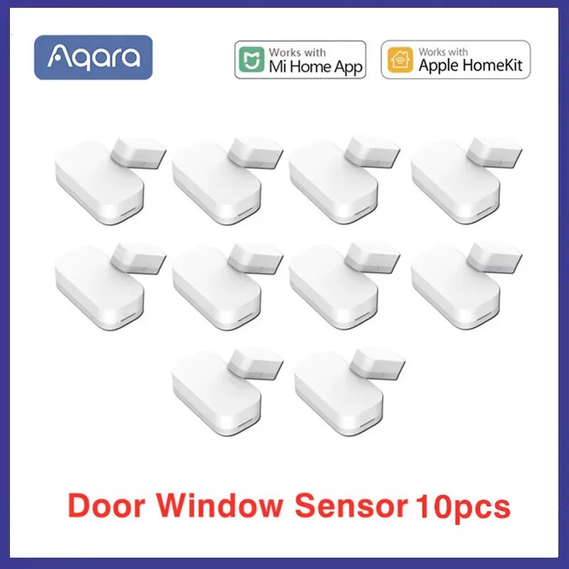 Глобальная версия датчика двери/окна Zigbee умного дома Aqara для Xiaomi Home Xiaomi Mijia Aqara Door Sensor приложение Apple Homekit Works-10 шт.