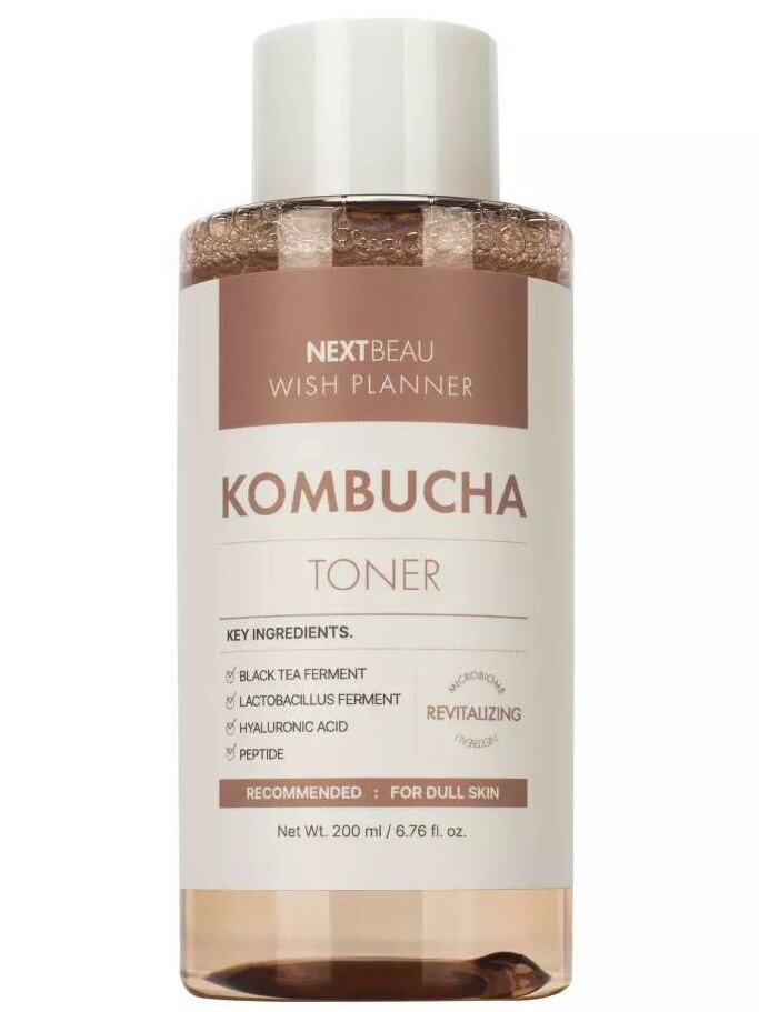 Тонеры для лица NEXTBEAU Wish Planner Kombucha Biome Toner 200 мл