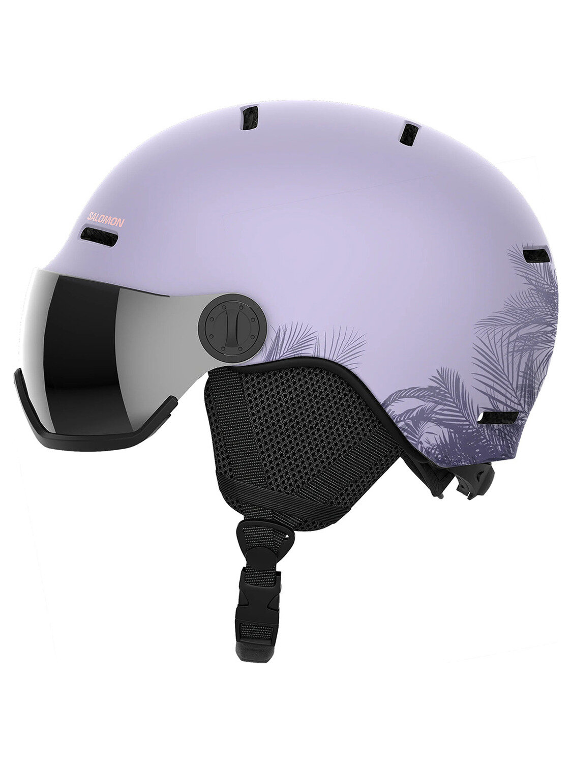 Горнолыжный шлем с визором Salomon Orka Visor Evening Haze Cat. 2 25/26 фиолетовый, для детей , Фиолетовый