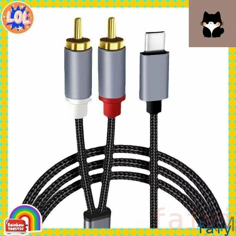 Аудиокабель USB Type-C/RCA, 1 м, черный переходник USB-C на RCA 1 метр