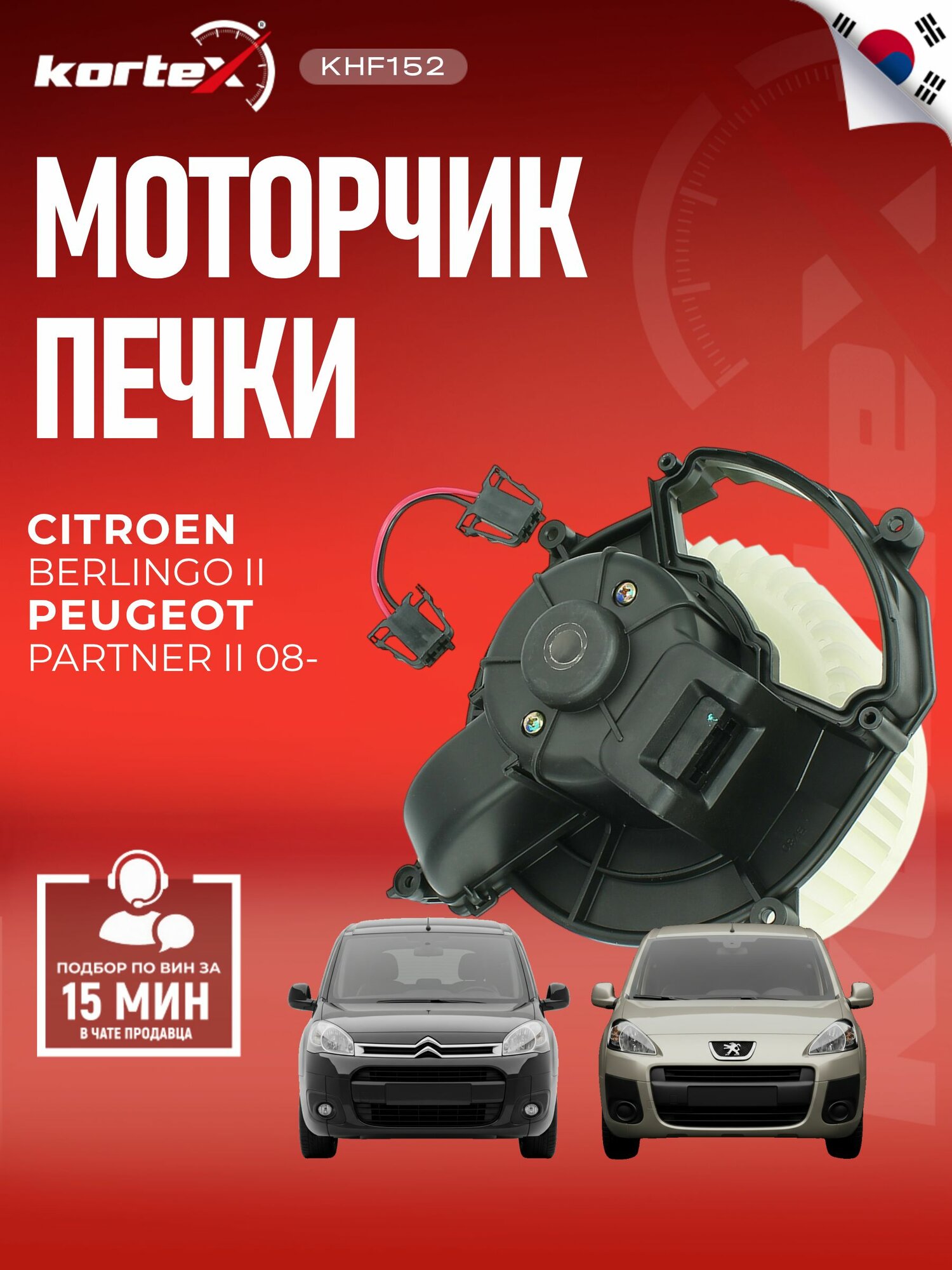 Мотор (вентилятор) отопителя Ситроен Берлинго, C4, Пежо Партнер RF1745, LFh2052, DEA07017