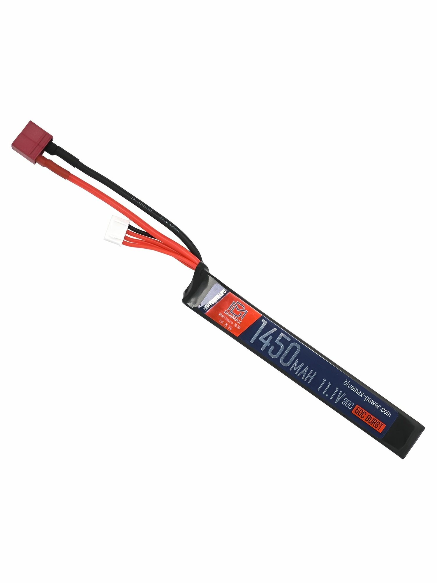 Аккум BlueMAX 11.1V Lipo 1450mAh 30C stick 22x16.5x115mm) Т-разъем