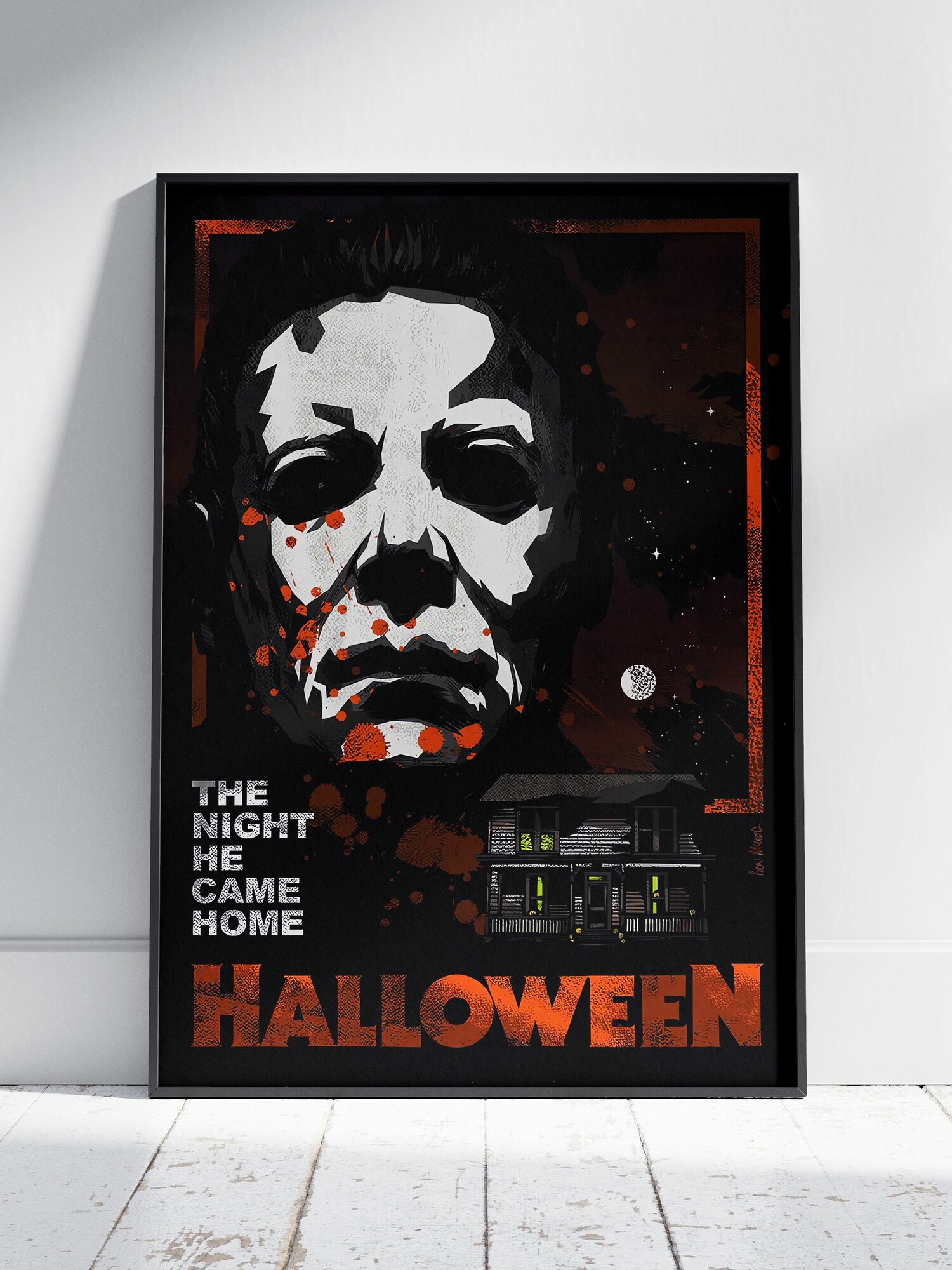 Плакат на стену для интерьера Хэллоуин (Halloween - Майкл Майерс 2) - Постер по фильму, кино, хоррору формата А3 (30x42 см)