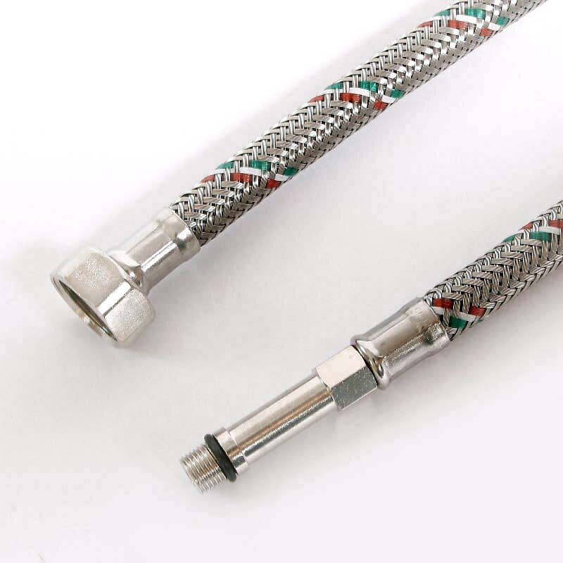 Гибкая подводка UNI-FITT 503S2806 МL10х1 - 1/2 , 60 см, удл. штуцер, DN 8, оплётка из нерж. стали