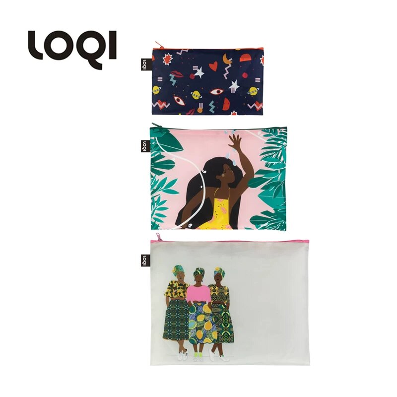 Сумка-организатор LOQI Night People Series для путешествий: водонепроницаемая косметичка для макияжа, туалетных