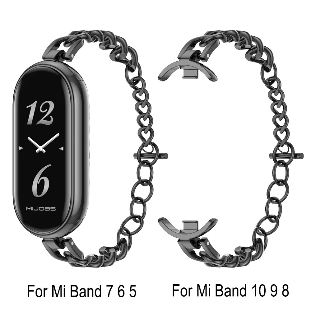 Ремешок для Mi Band 7 6 5 / 10 9 8 Черный Black 4