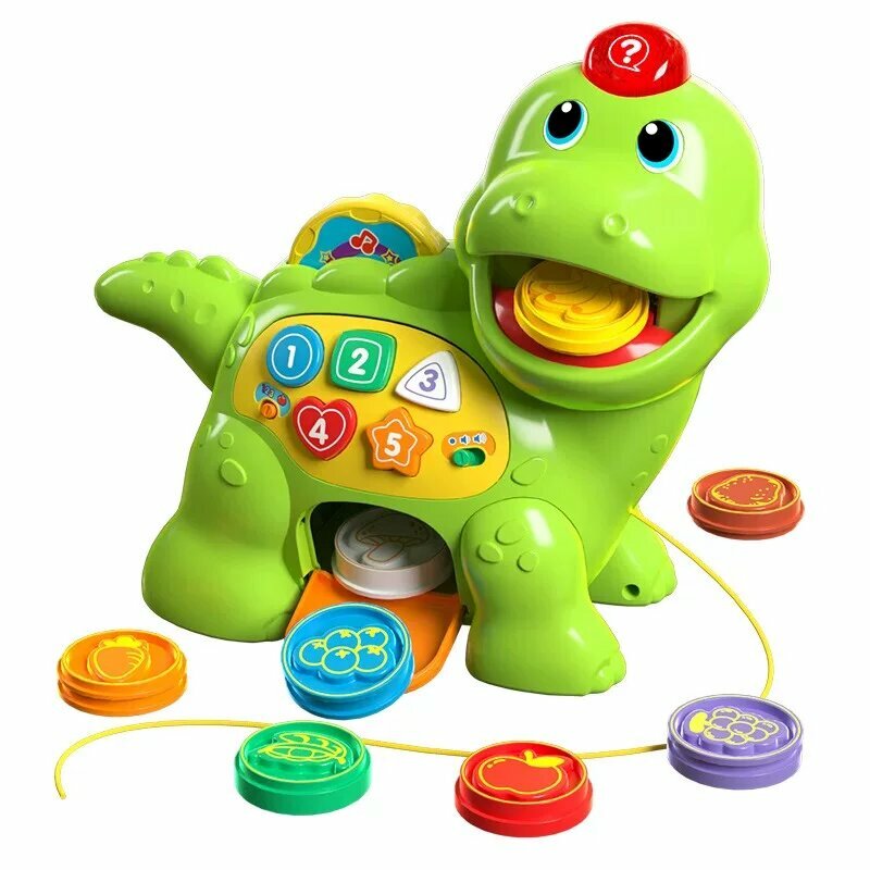 Игровой набор Vtech с динозавром-пожирателем еды для малышей 0-3 лет, симуляция ухода за ребенком, развивающая игра для